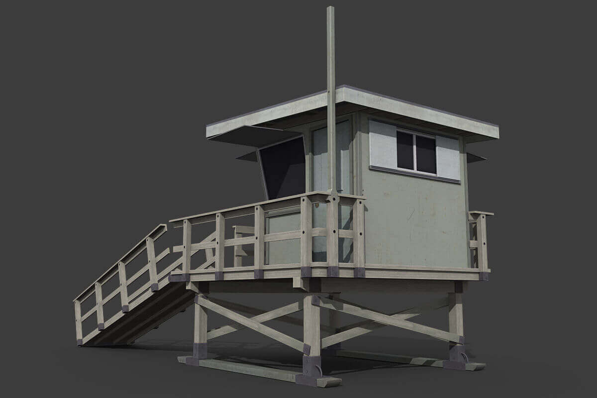 Lifeguard Tower - 3D Model by Kanistra Studio