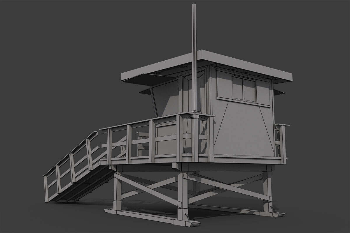 Lifeguard Tower - 3D Model by Kanistra Studio