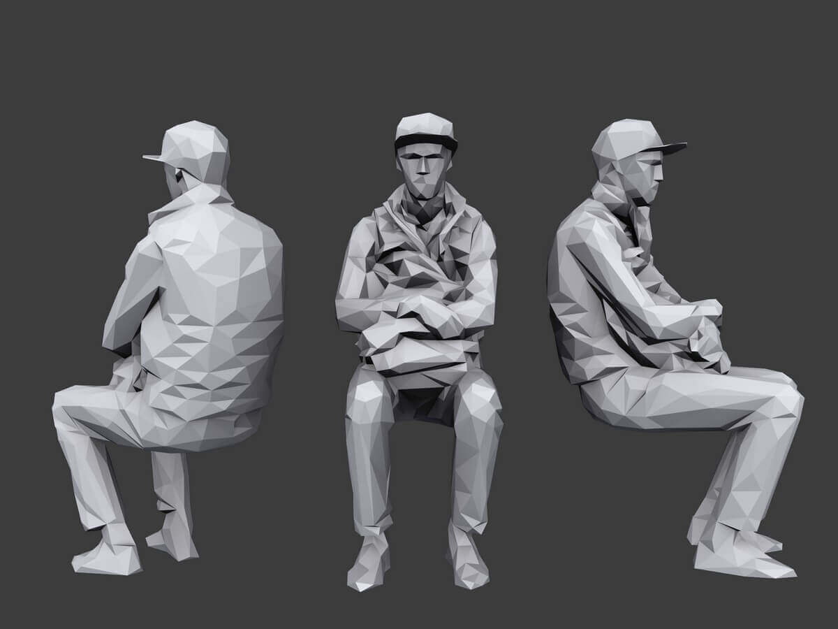 People Sitting Pack Volume 1 - 3D Model by Kanistra Studio