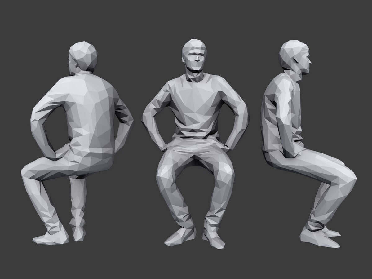 People Sitting Pack Volume 3 - 3D Model by Kanistra Studio