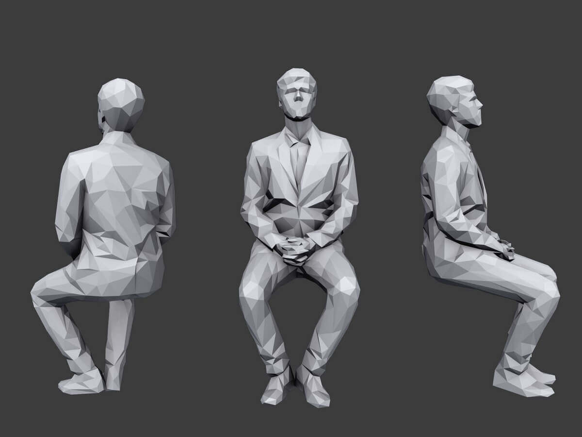 People Sitting Pack Volume 3 - 3D Model by Kanistra Studio