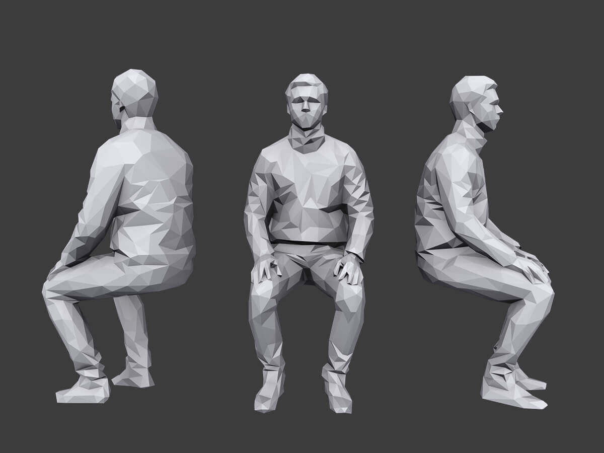 People Sitting Pack Volume 6 - 3D Model by Kanistra Studio