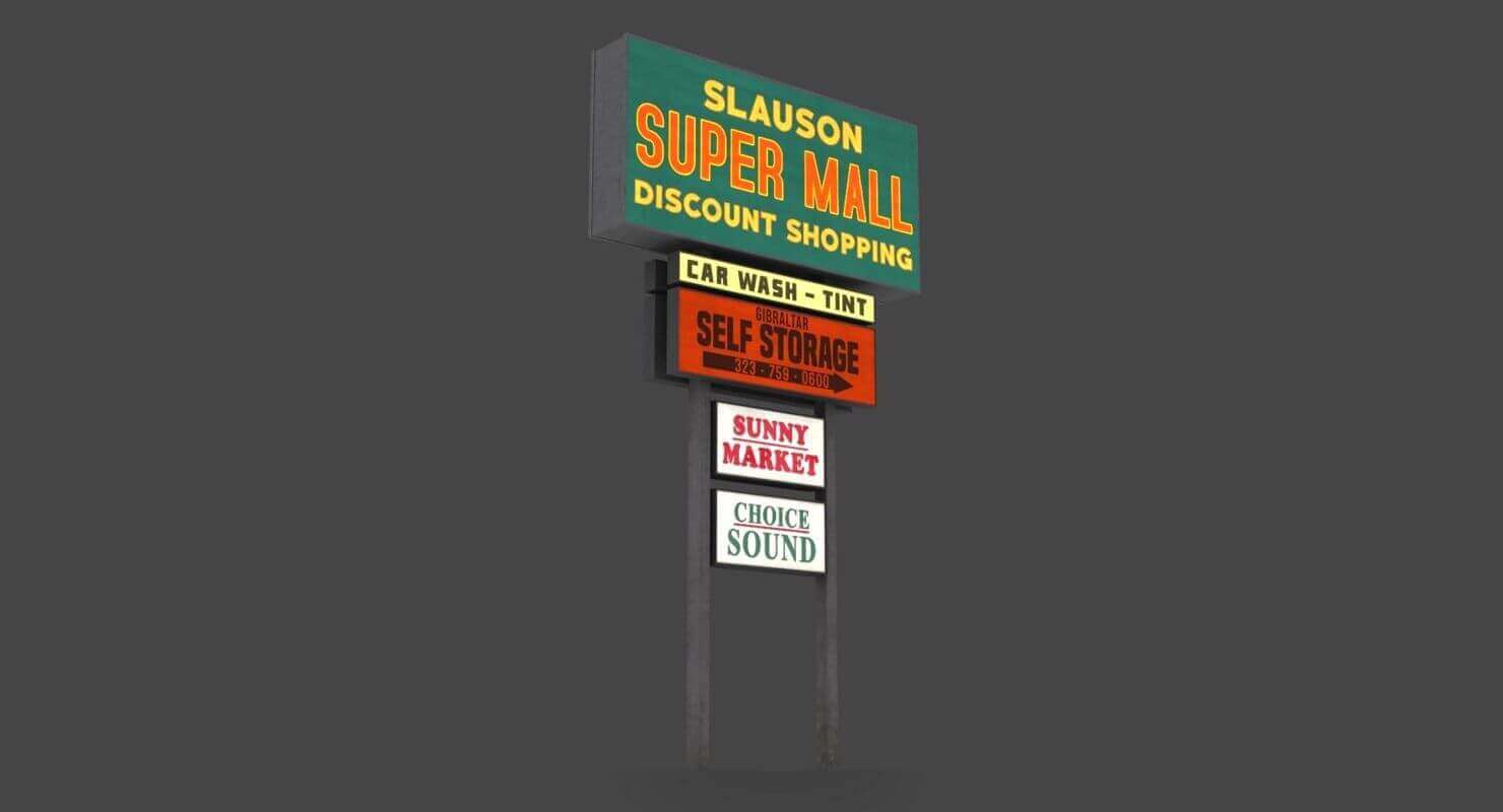 Mall Sign - 3D Model by Kanistra Studio