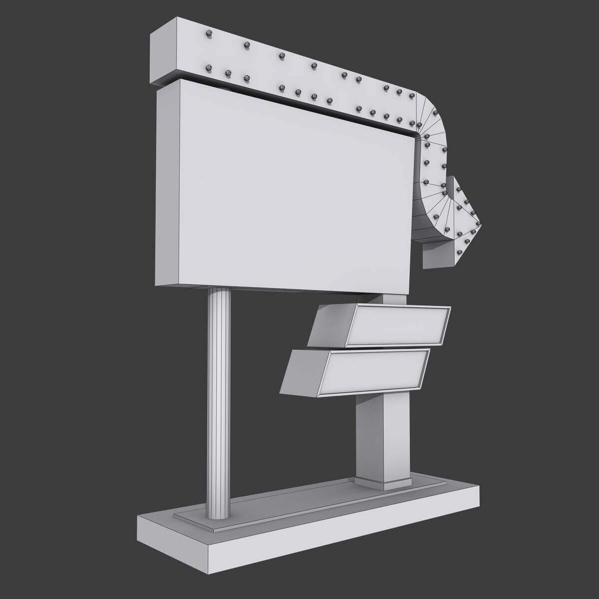 Motel Sign - 3D Model by Kanistra Studio