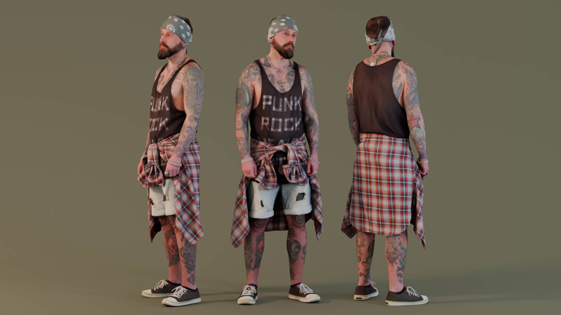 Punk Rock Dude - 3D Model by Kanistra Studio