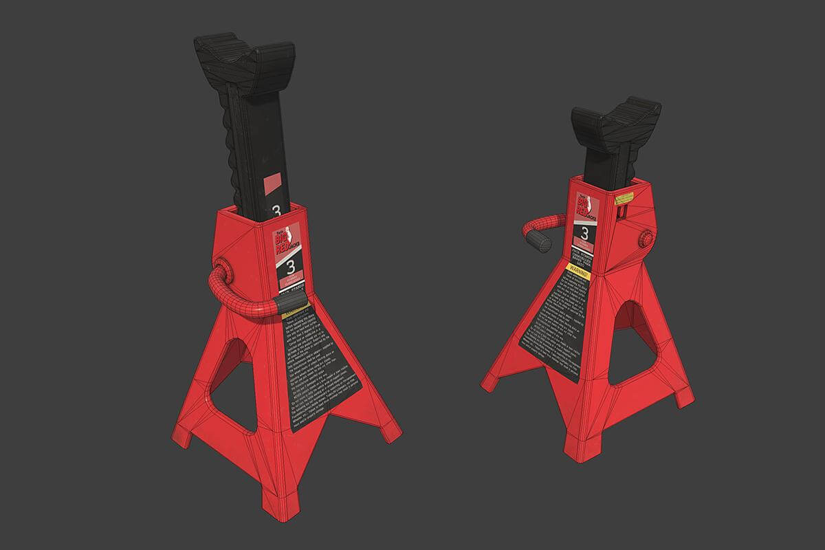 Steel Jack Stand - 3D Model by Kanistra Studio