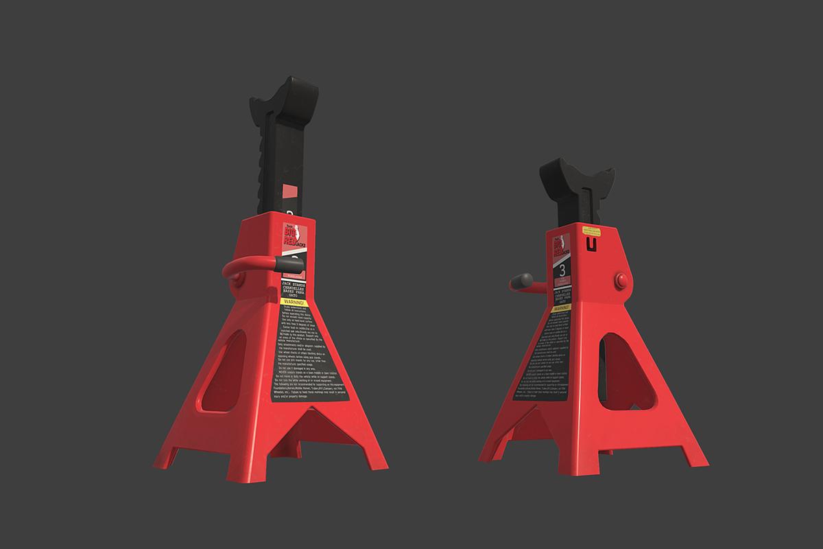 Steel Jack Stand - 3D Model by Kanistra Studio