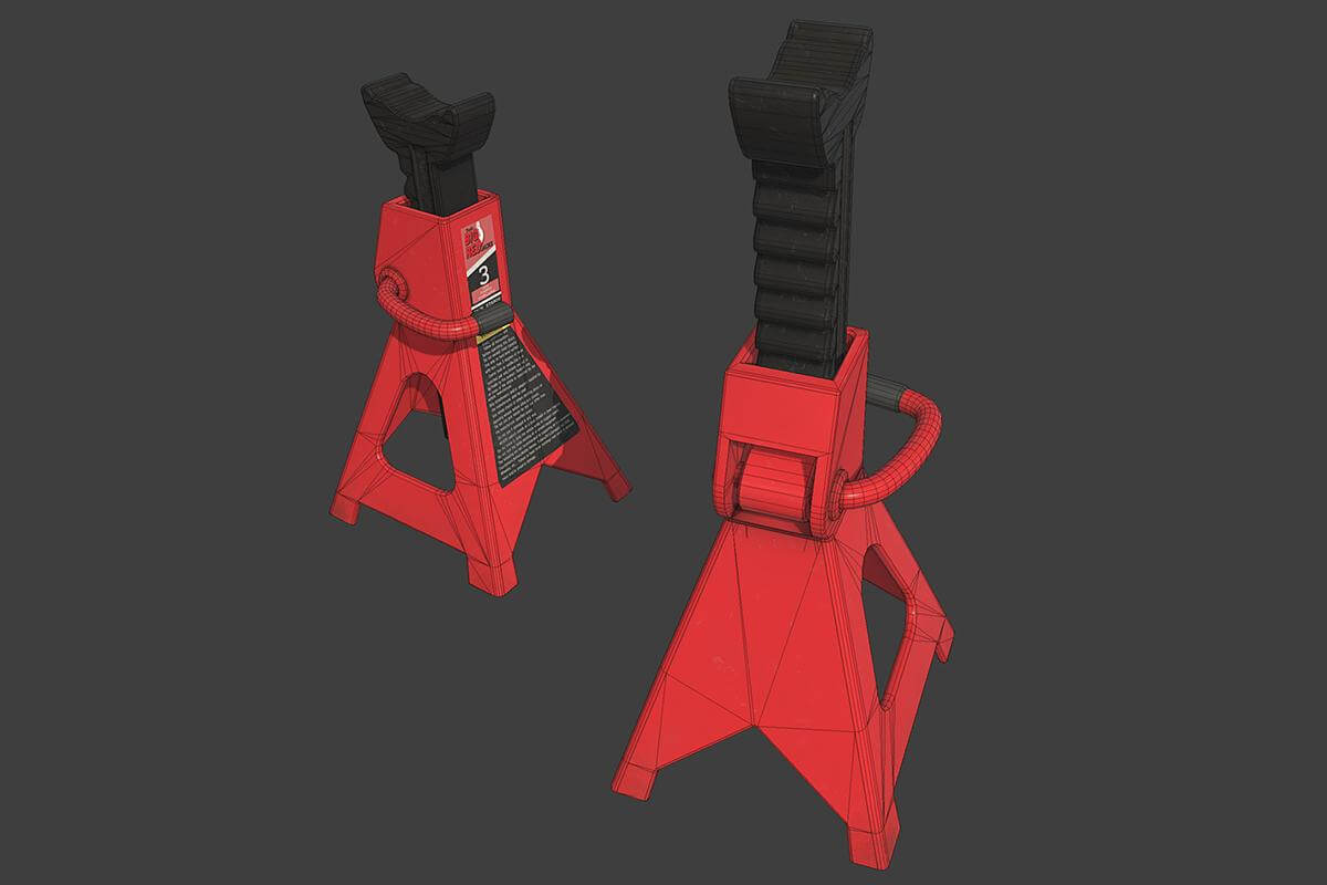 Steel Jack Stand - 3D Model by Kanistra Studio