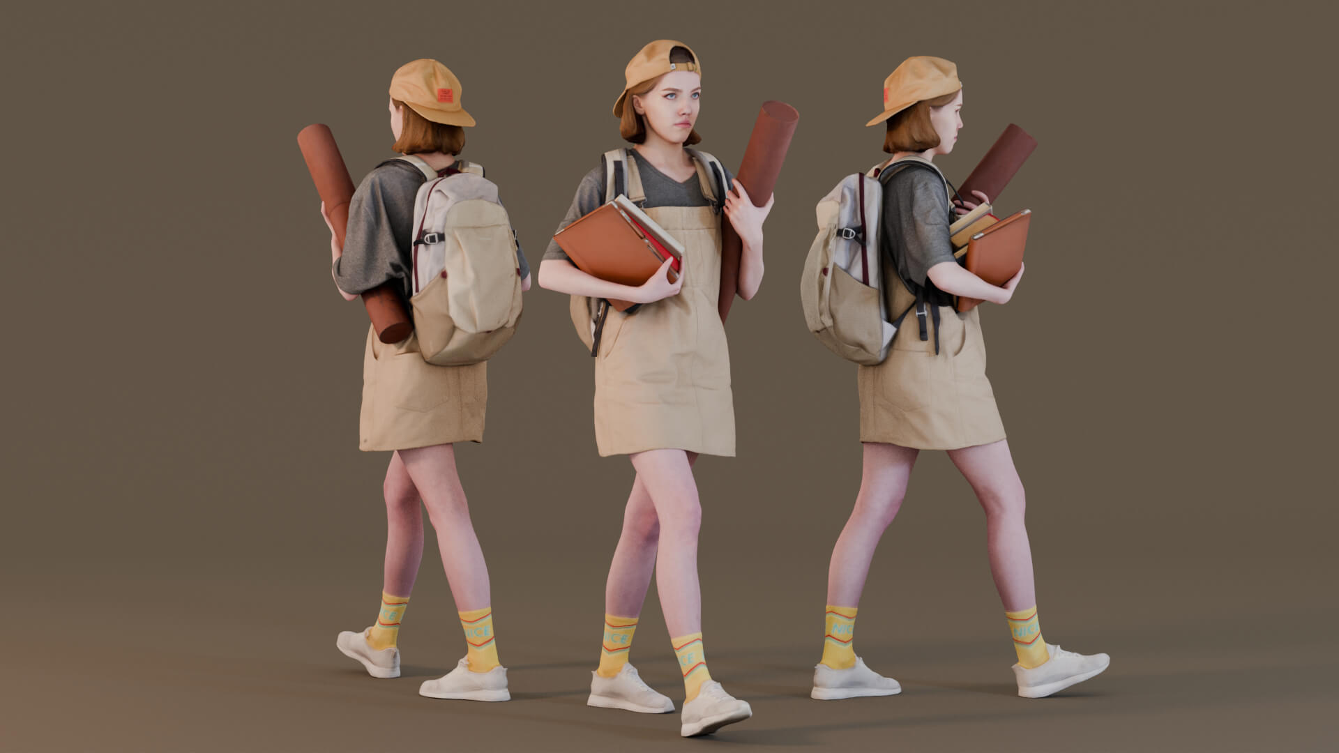 Student Girl - 3D Model by Kanistra Studio