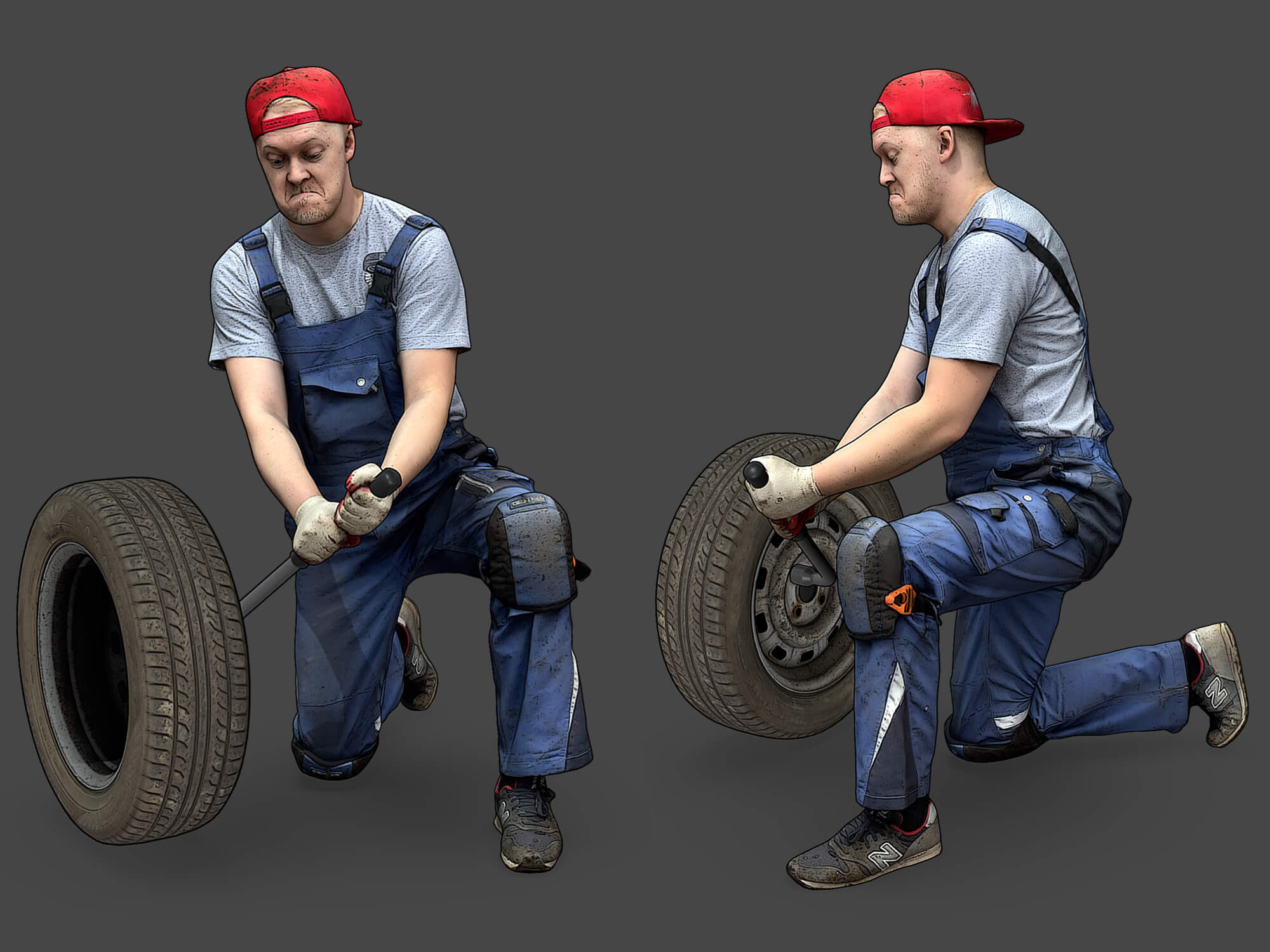 Stylized Car Mechanics Characters - 3D Model by Kanistra Studio