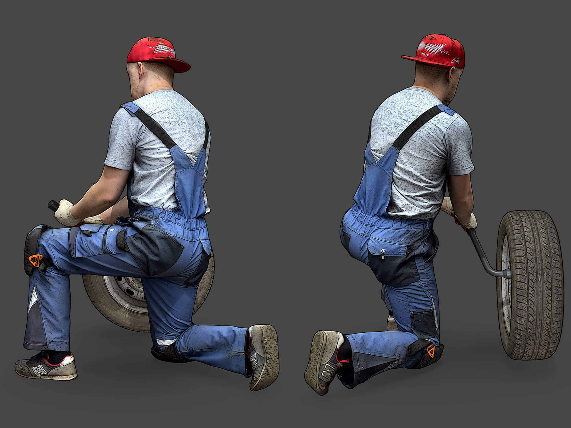 Stylized Car Mechanics Characters - 3D Model by Kanistra Studio