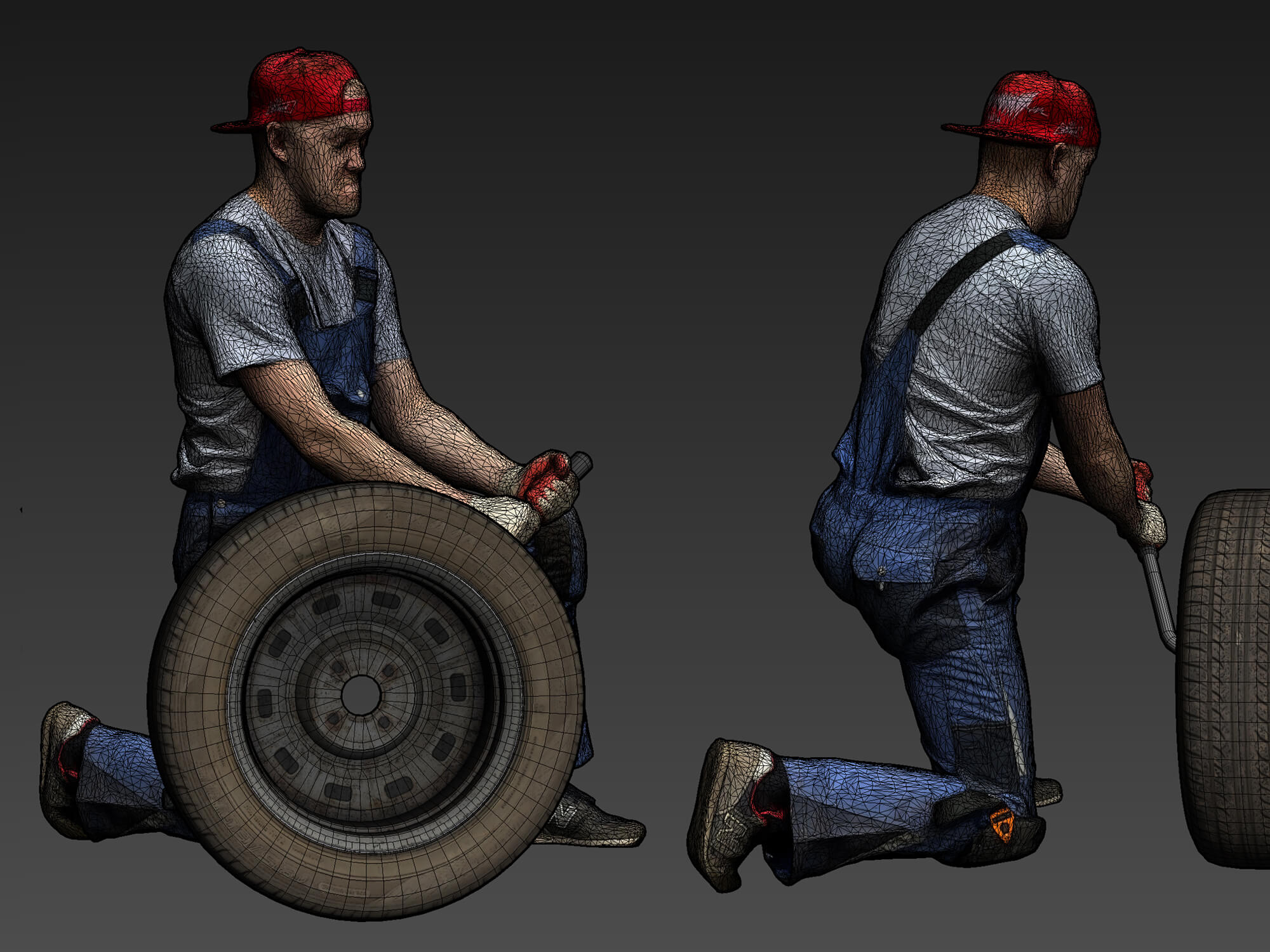 Stylized Car Mechanics Characters - 3D Model by Kanistra Studio