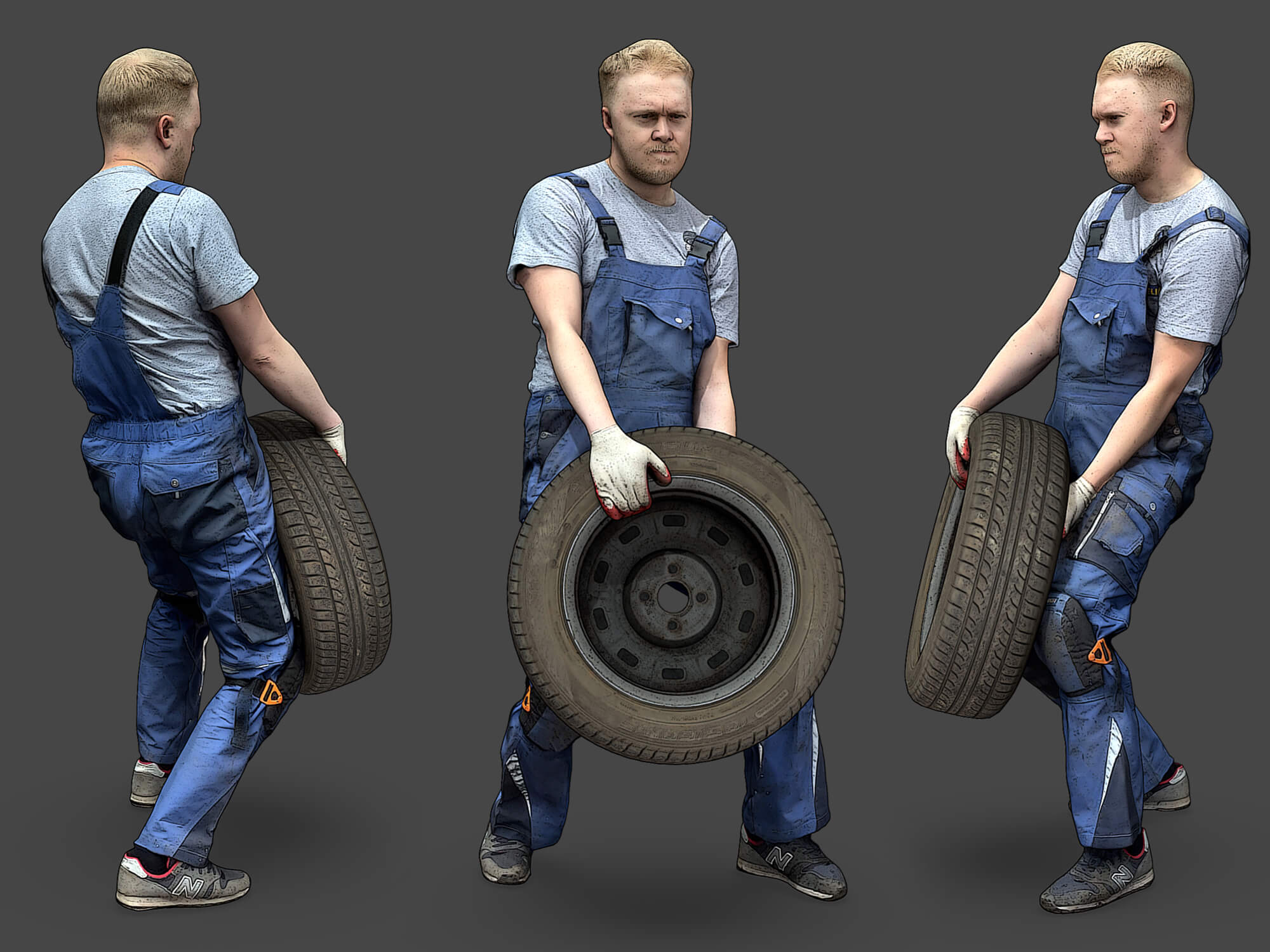 Stylized Car Mechanics Characters - 3D Model by Kanistra Studio