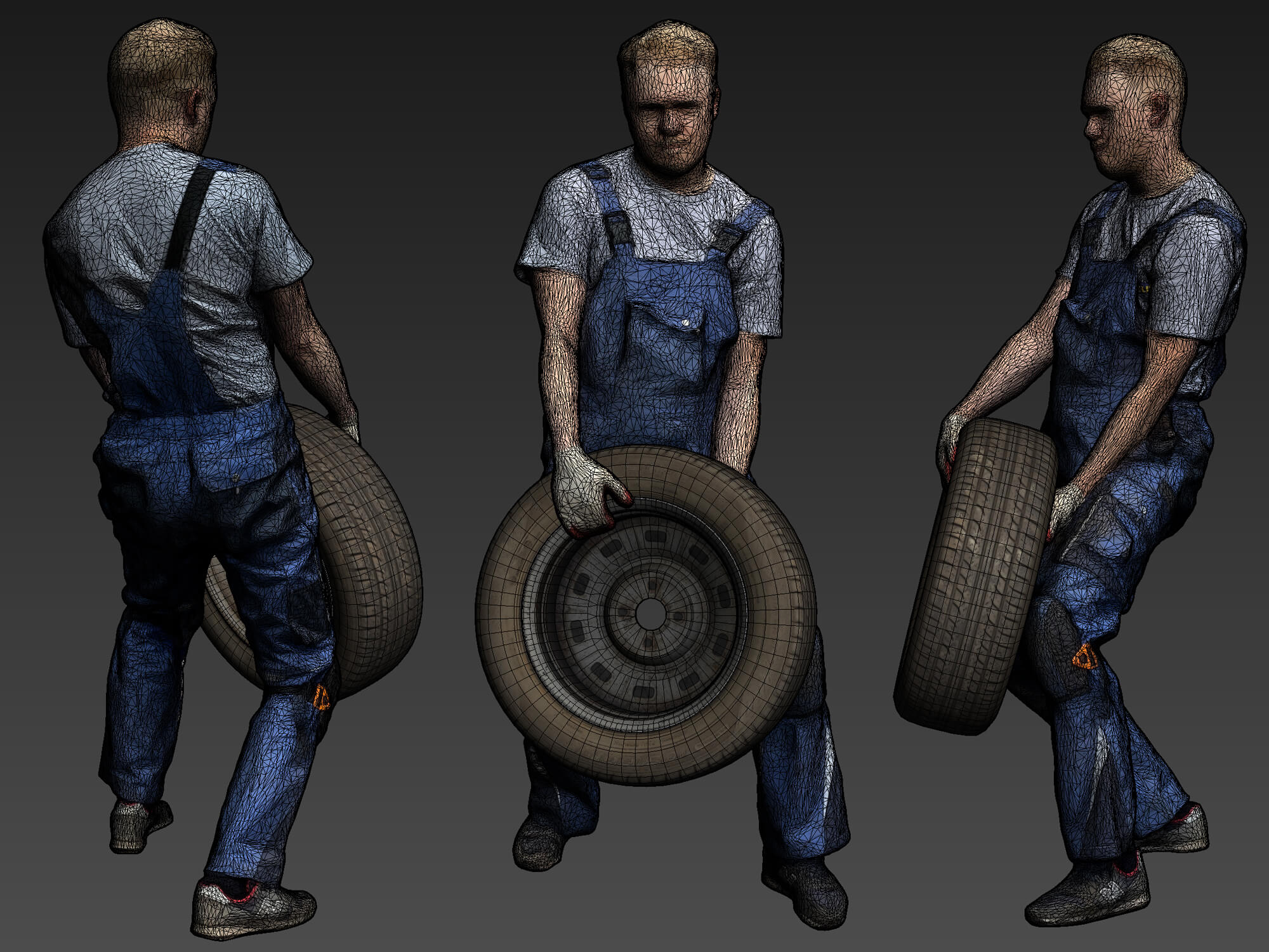 Stylized Car Mechanics Characters - 3D Model by Kanistra Studio