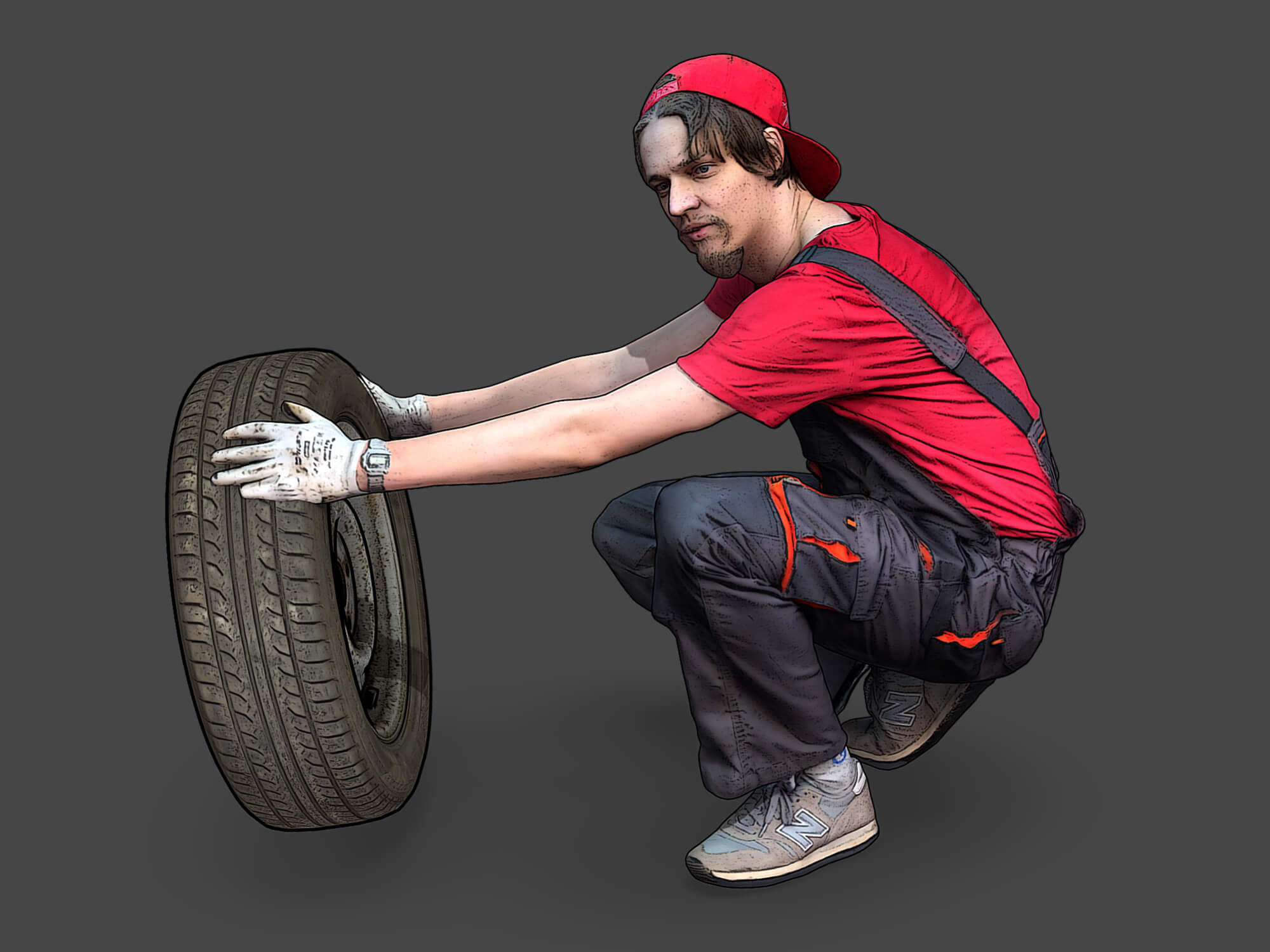 Stylized Car Mechanics Characters - 3D Model by Kanistra Studio