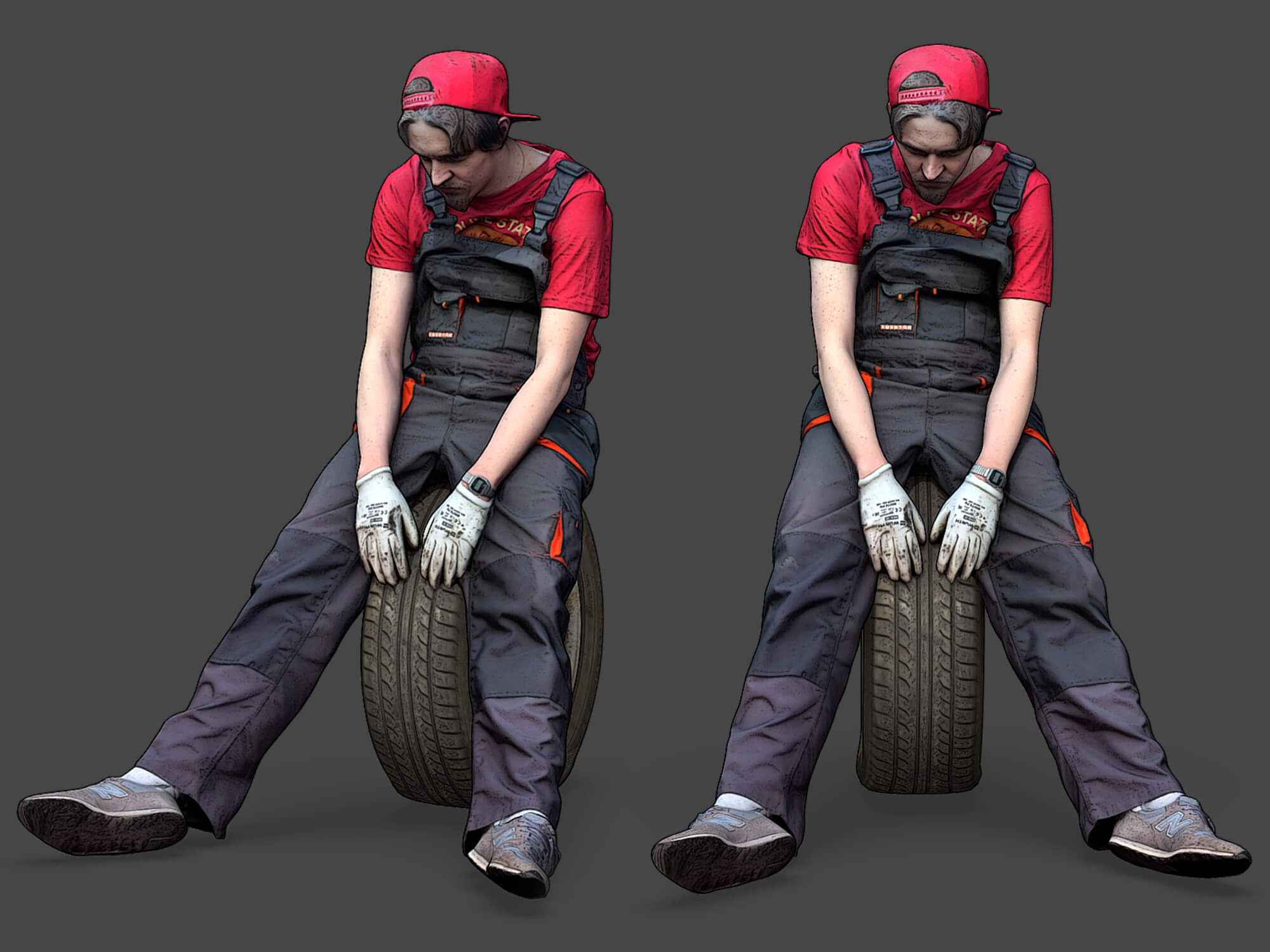Stylized Car Mechanics Characters - 3D Model by Kanistra Studio