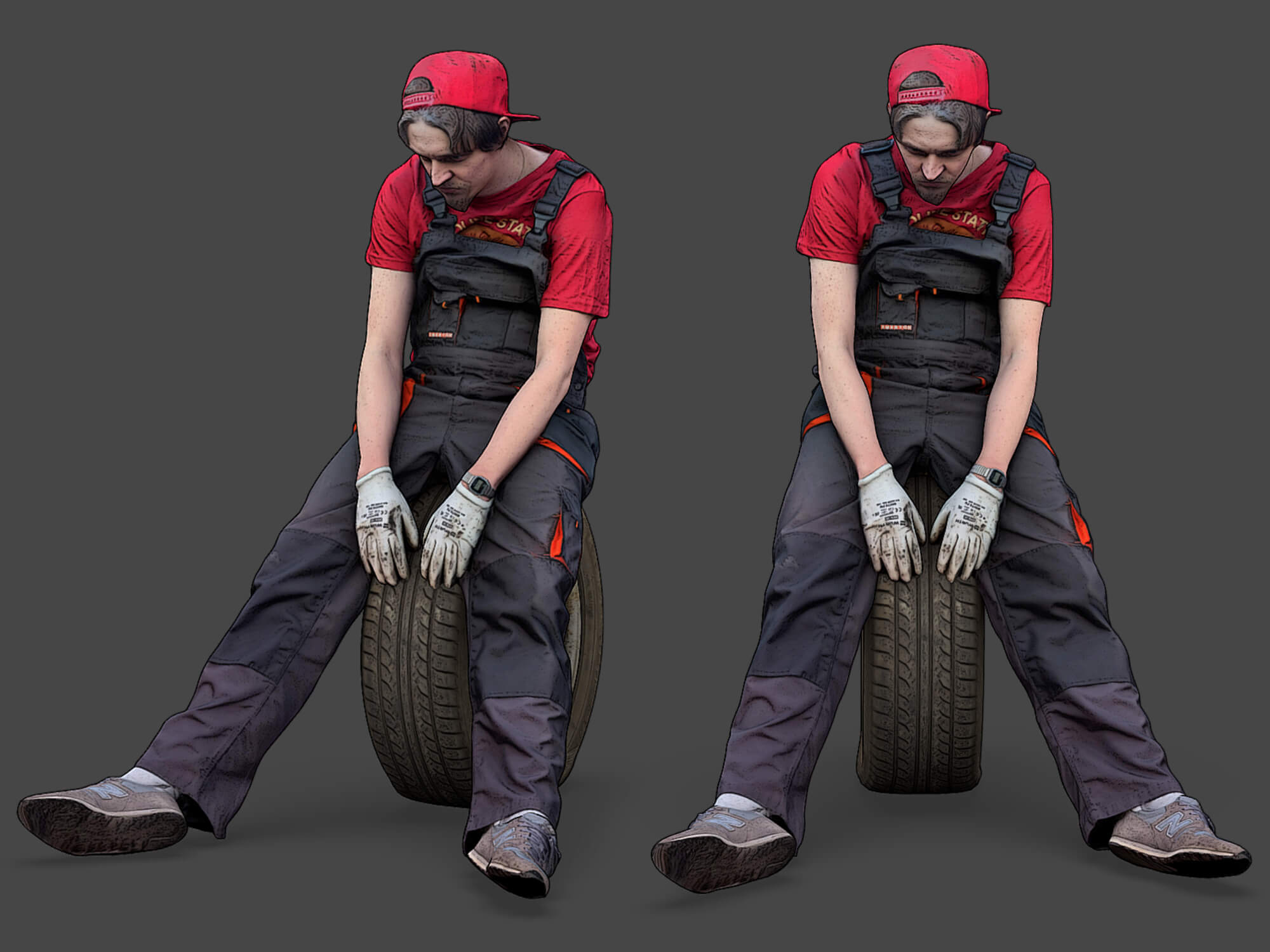 Stylized Car Mechanics Characters - 3D Model by Kanistra Studio
