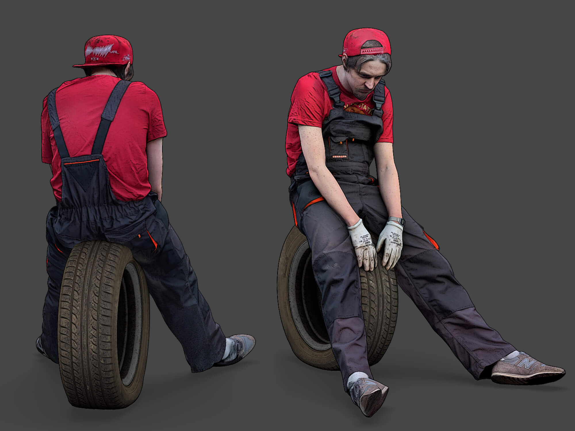 Stylized Car Mechanics Characters - 3D Model by Kanistra Studio