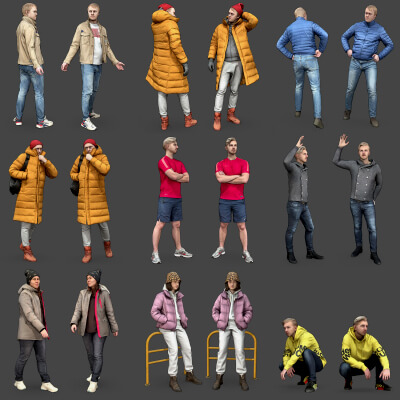 Stylized Casual Characters Volume 4 - 3D Model by Kanistra Studio
