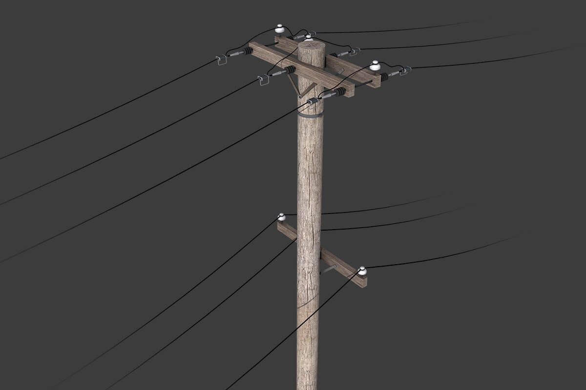 Telegraph Pole - 3D Model by Kanistra Studio