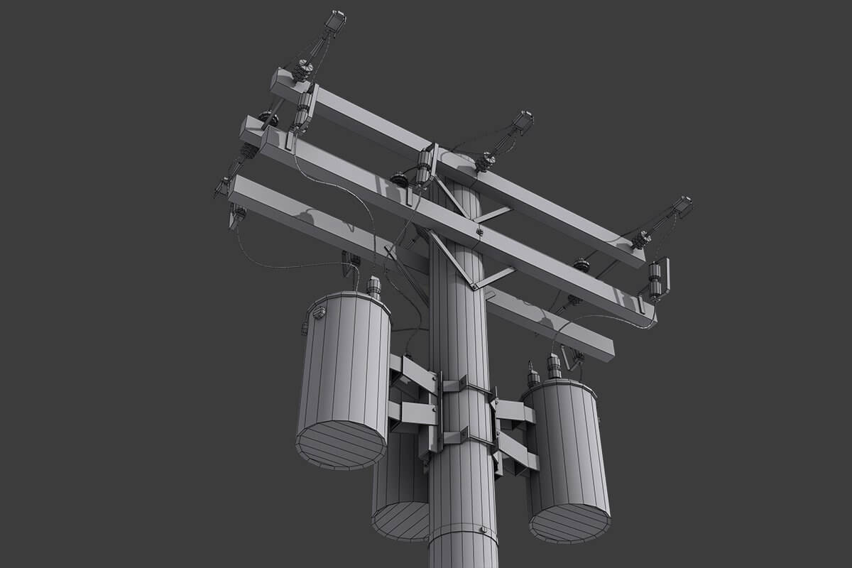 Telegraph Pole - 3D Model by Kanistra Studio