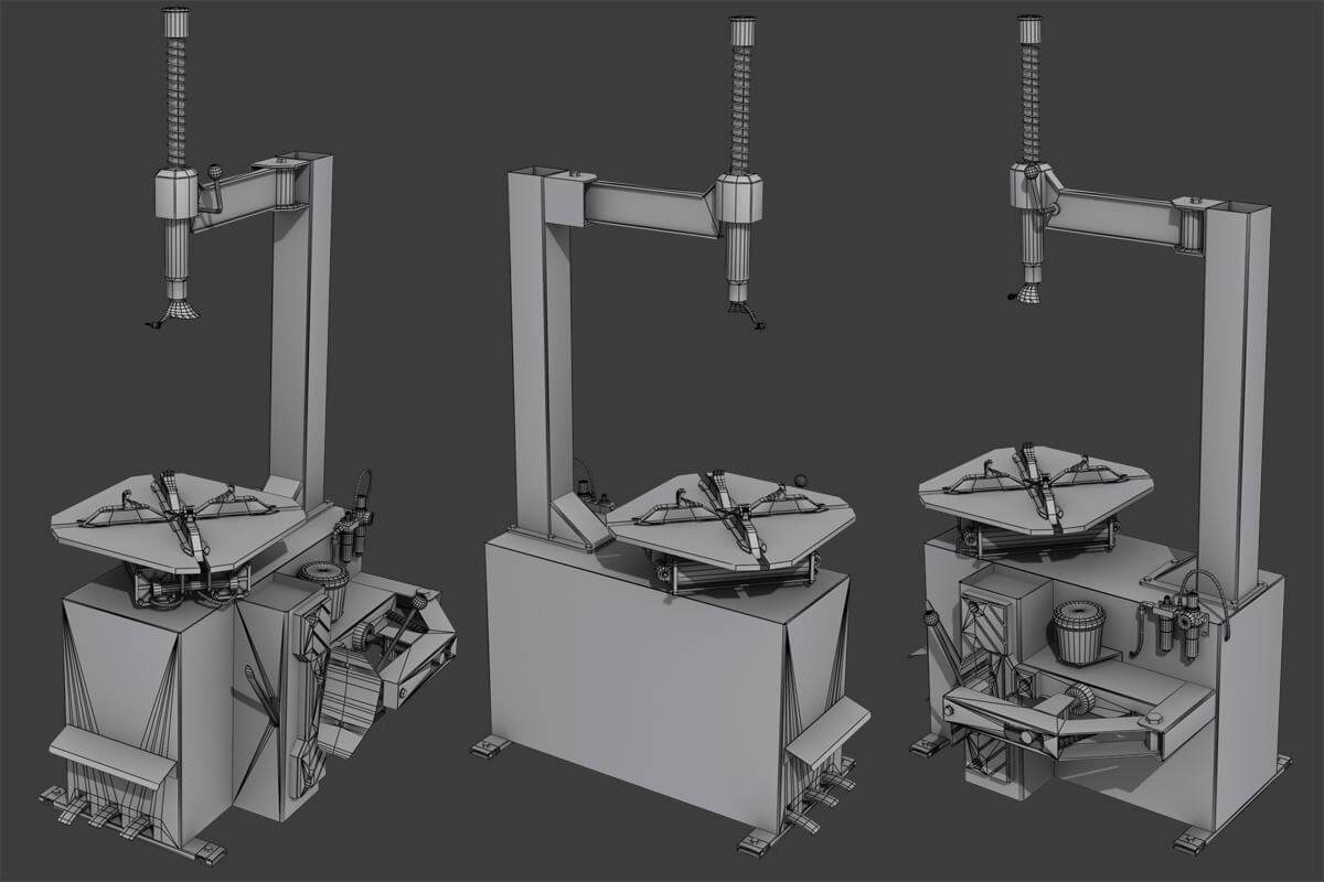 Tire Changer Machine - 3D Model by Kanistra Studio