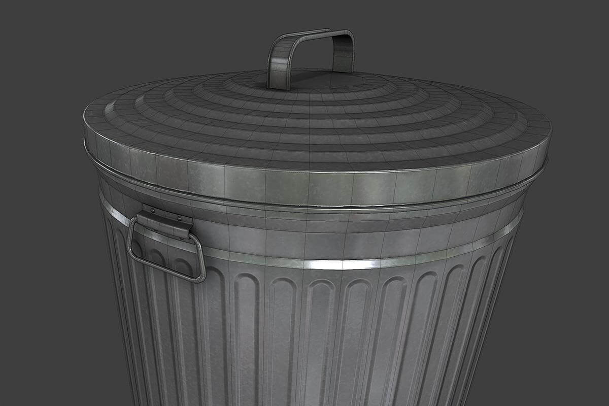 Trash Can - 3D Model by Kanistra Studio