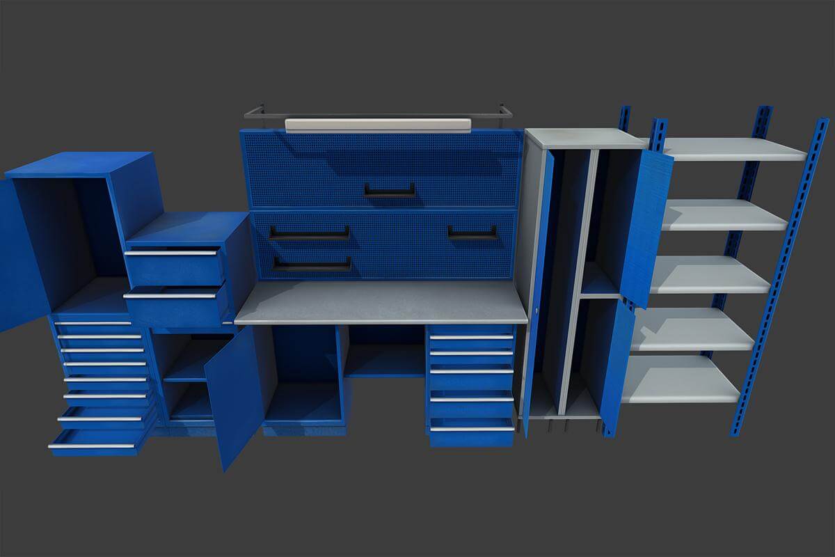 Tool Storage and Workbench - 3D Model by Kanistra Studio