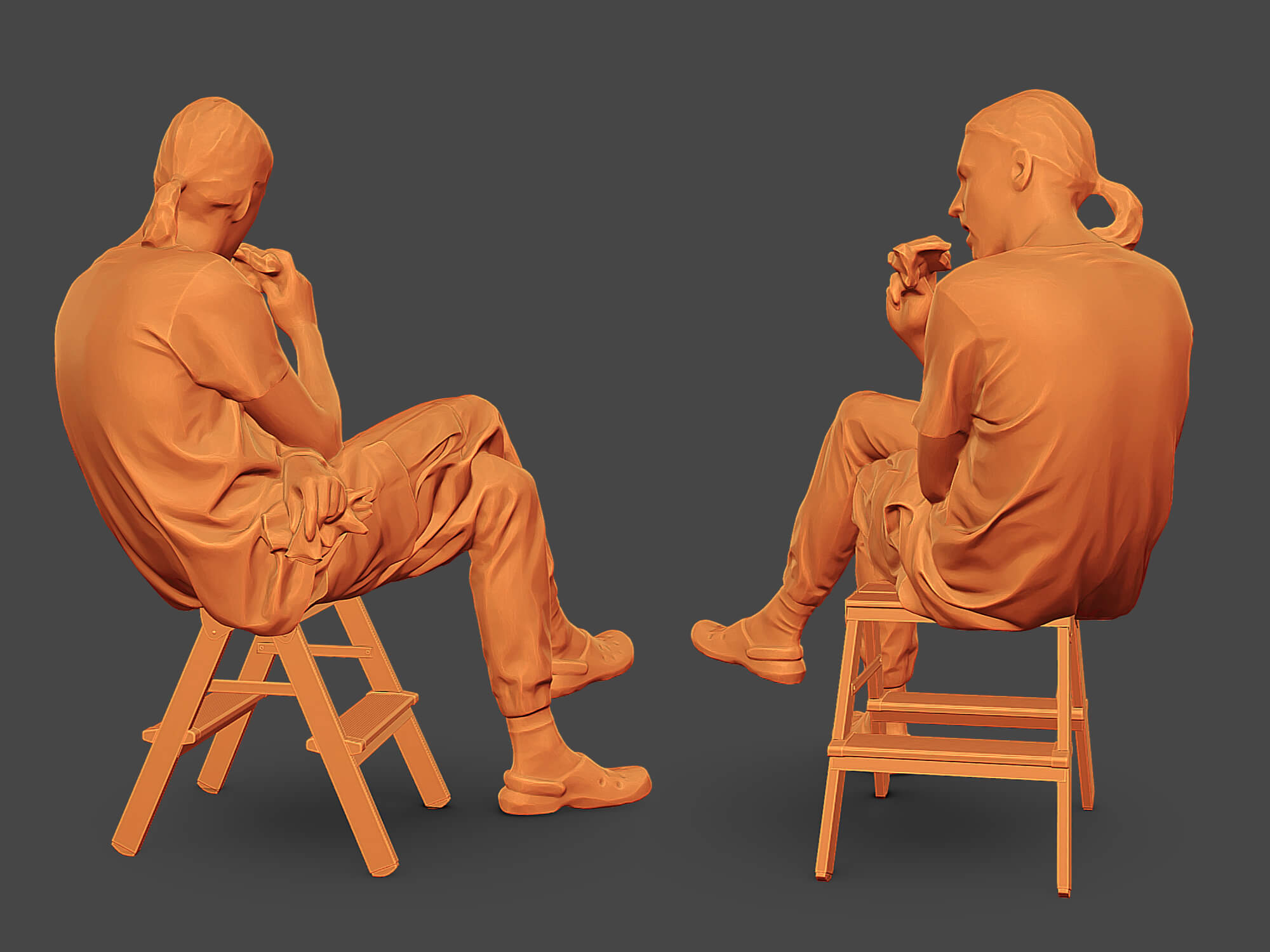 Worker in Gray - 3D Model by Kanistra Studio