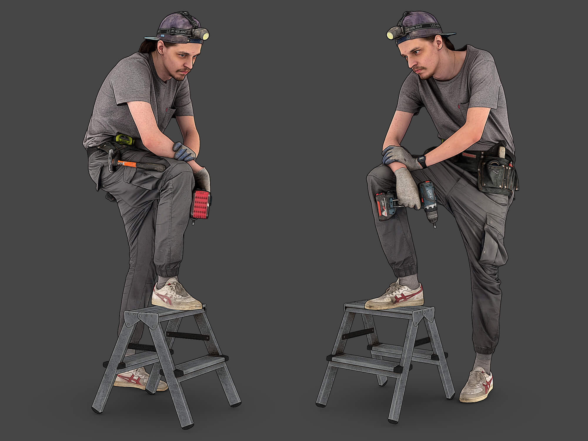 Worker in Gray - 3D Model by Kanistra Studio