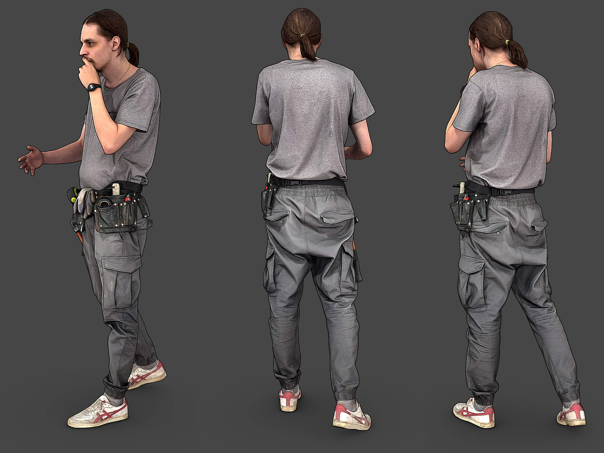 Worker in Gray - 3D Model by Kanistra Studio