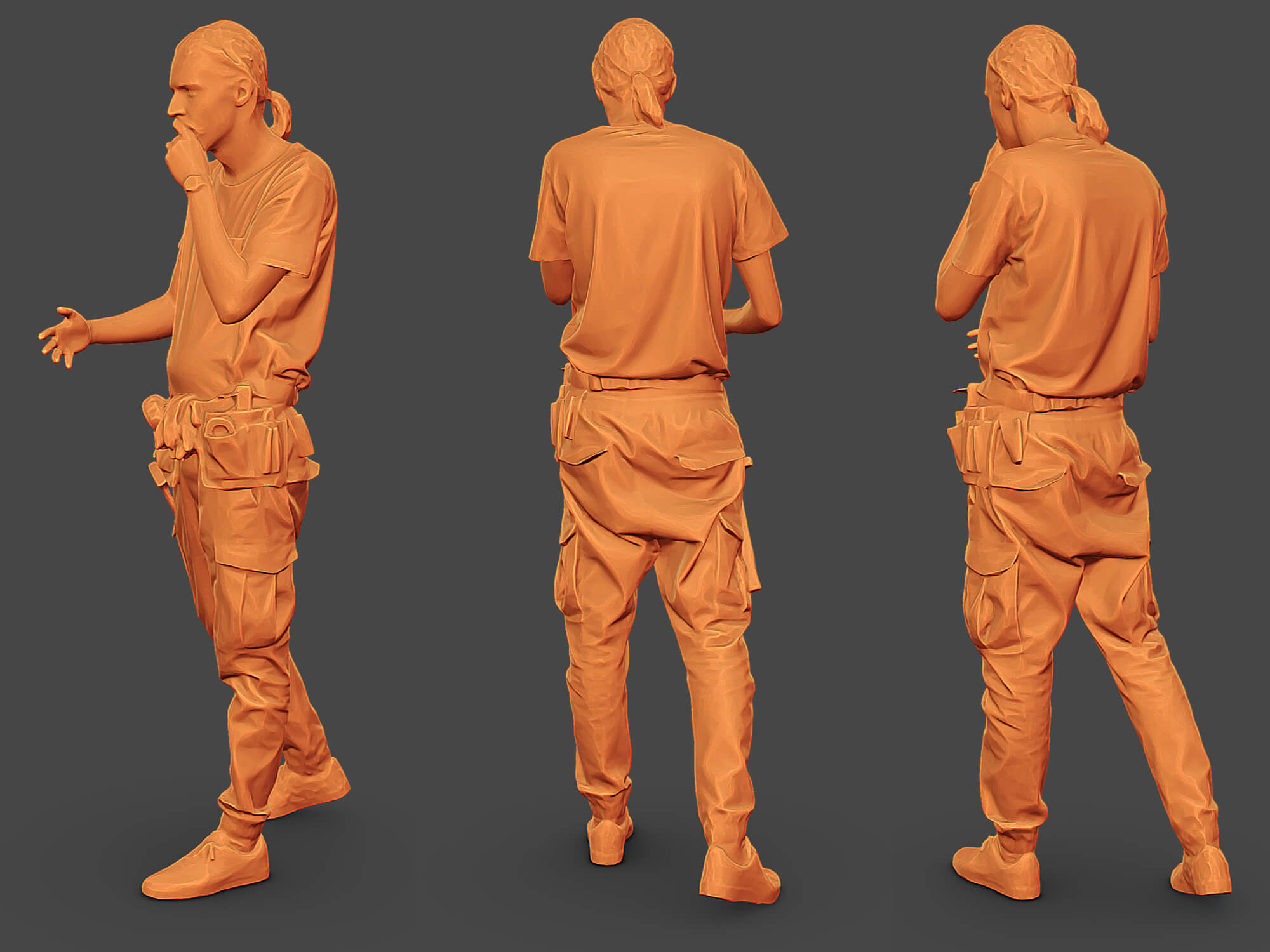 Worker in Gray - 3D Model by Kanistra Studio