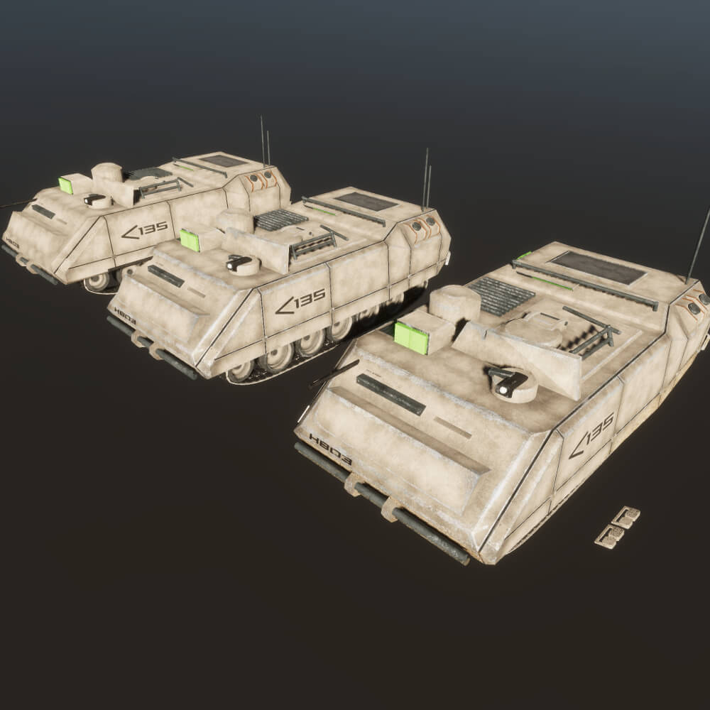 APC Sci-Fi Tank KB03 3D Model by KanvasiZ