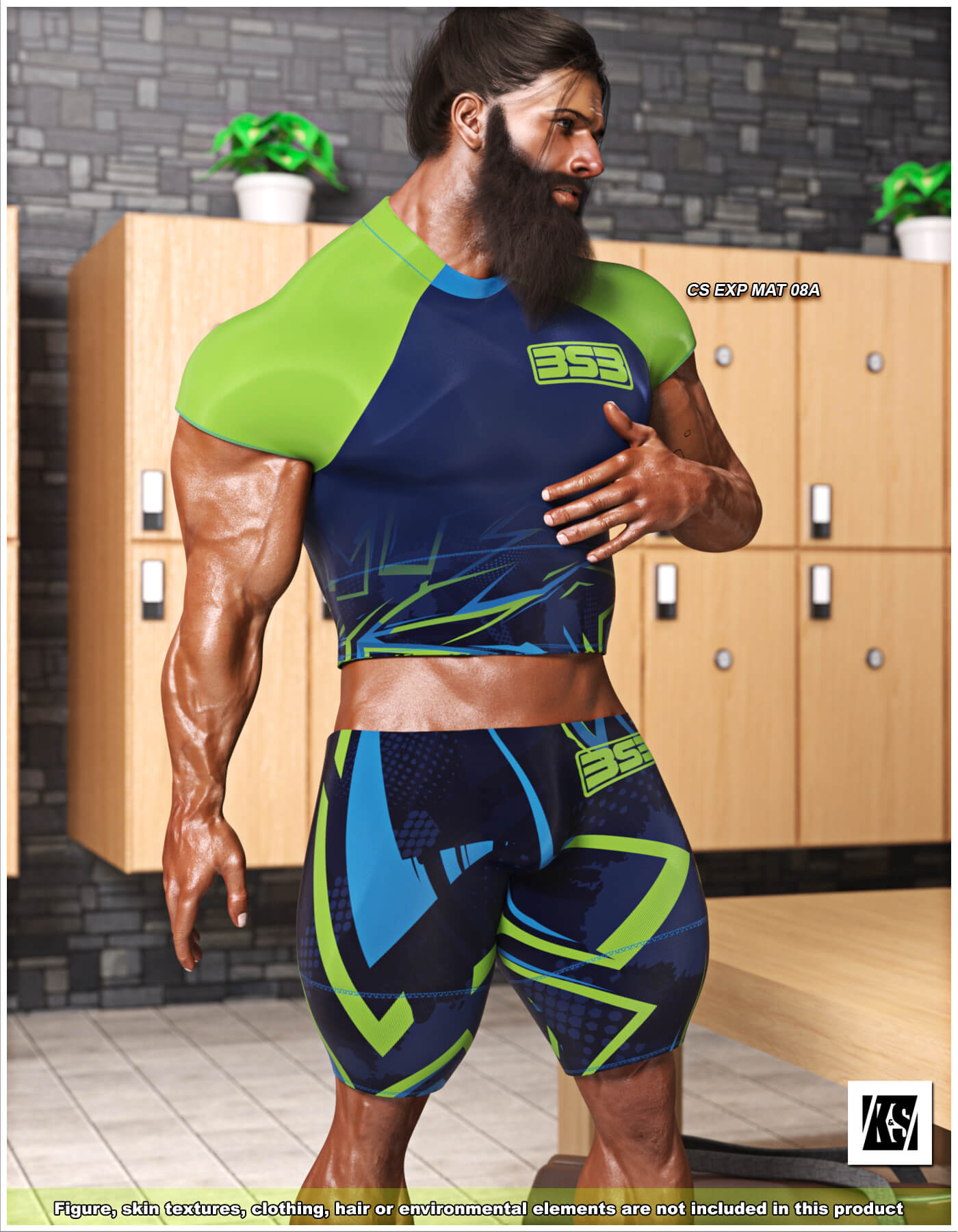 BSB - Axel Outfit - Color Shock Texture Expansion Daz Content by Kaos3D