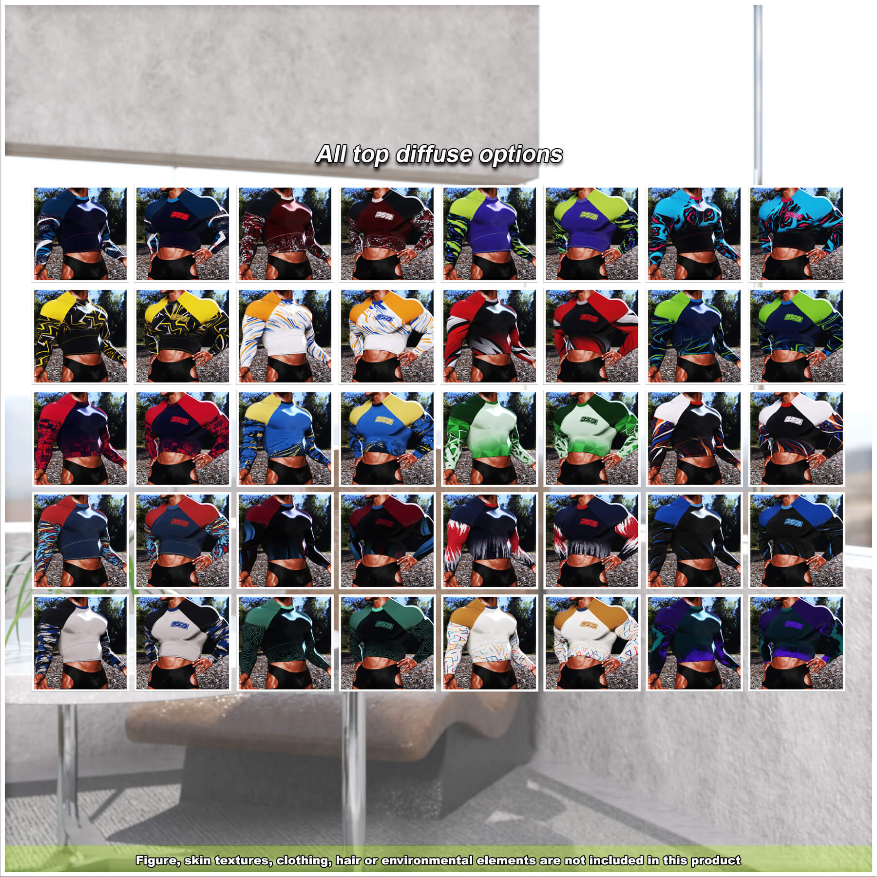 BSB - Axel Outfit - Color Shock Texture Expansion Daz Content by Kaos3D