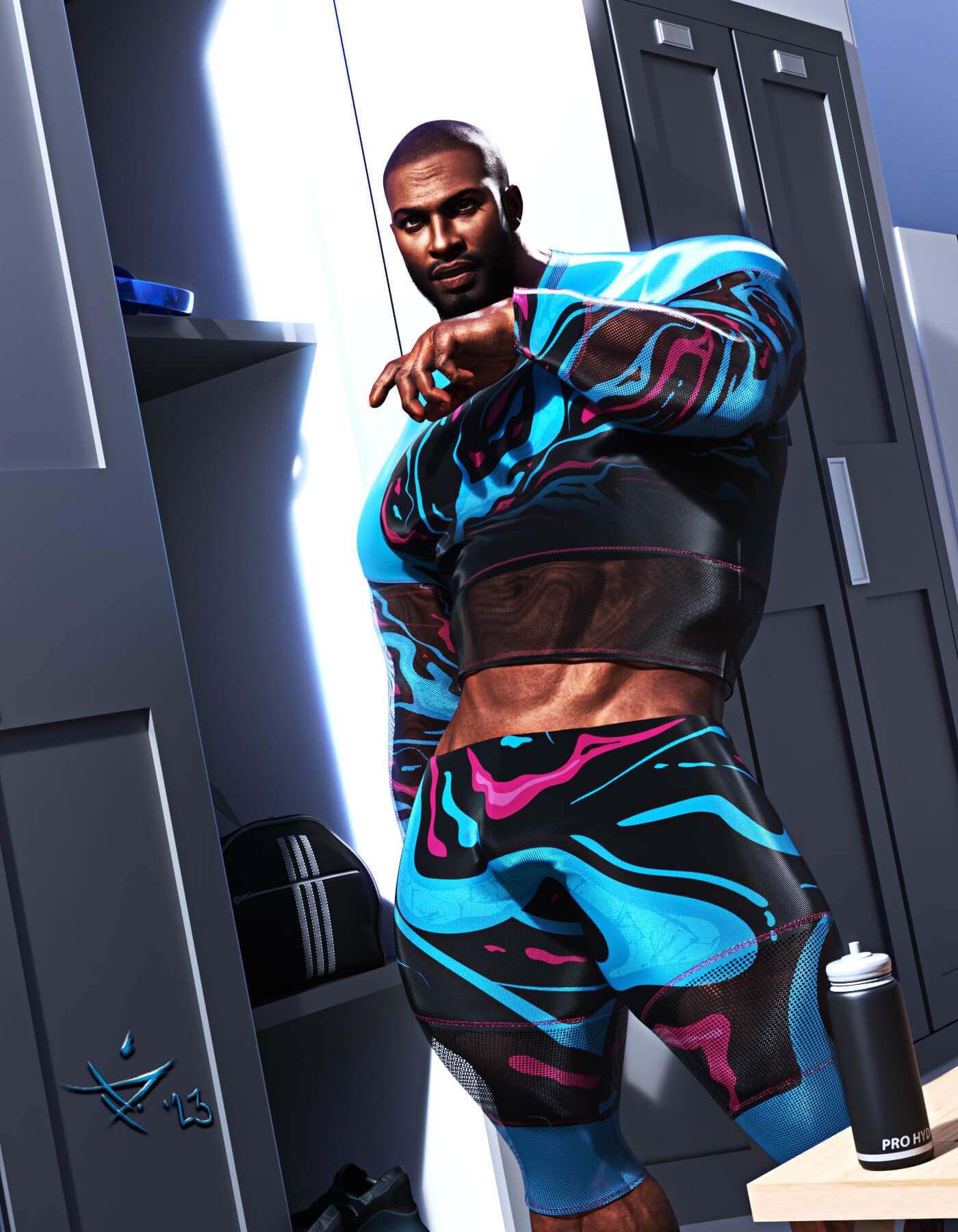 BSB - Axel Outfit - Color Shock Texture Expansion Daz Content by Kaos3D