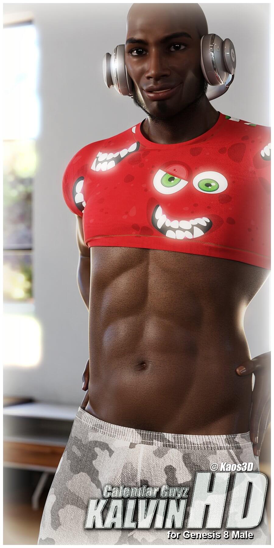 5 Calendar Guyz HD Bundle for Genesis 8 Male by Kaos3D