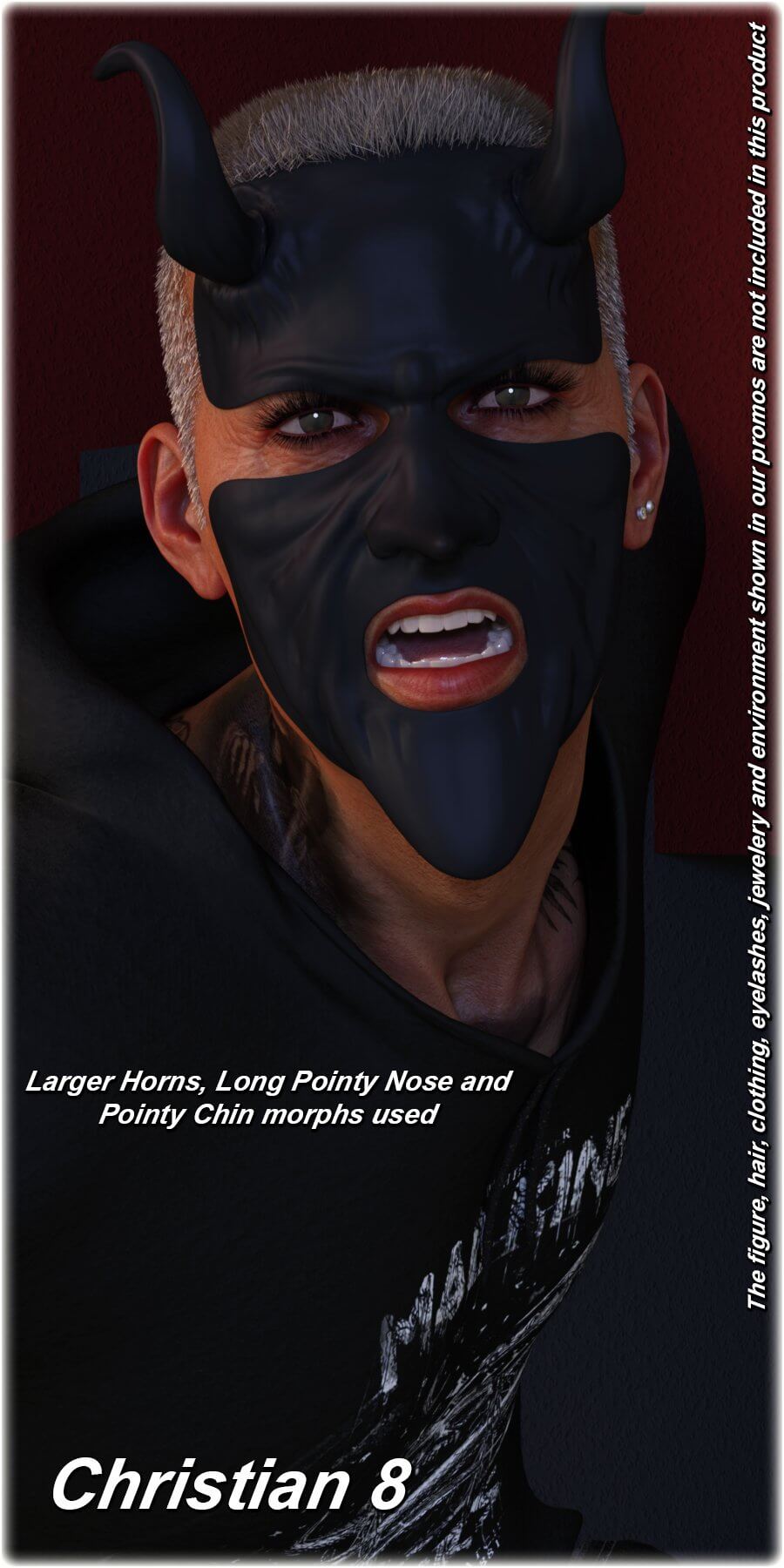 Daemon Mask for Genesis 8 Male - Daz Content by Kaos3D