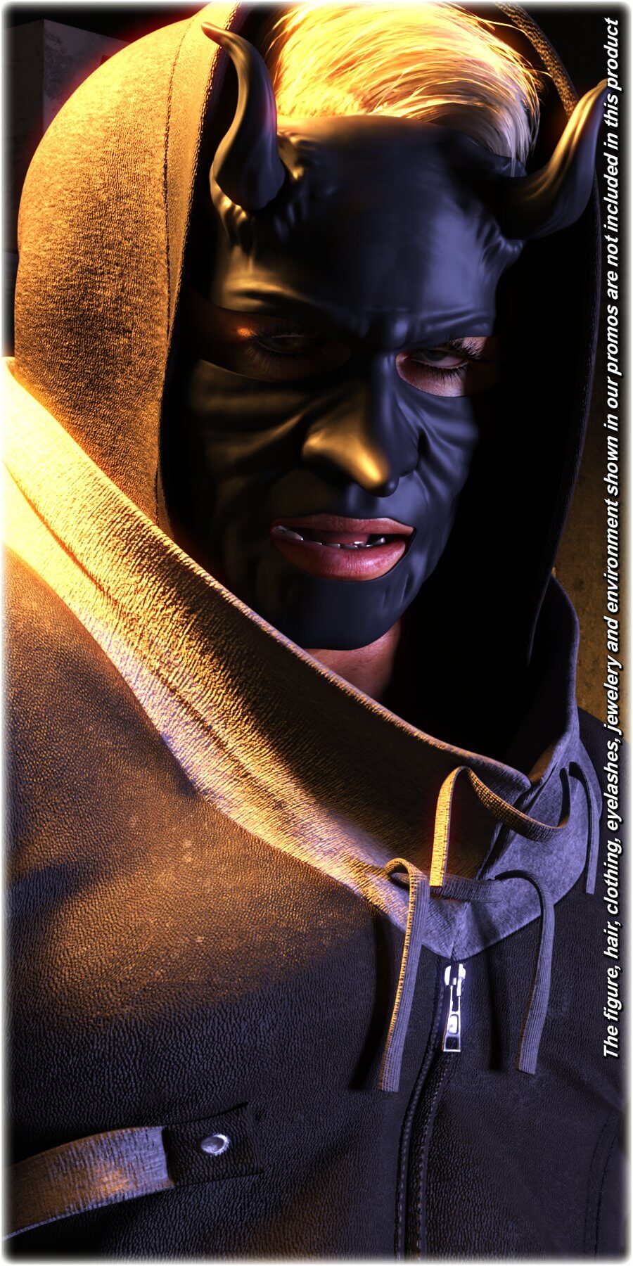 Daemon Mask for Genesis 8 Male - Daz Content by Kaos3D