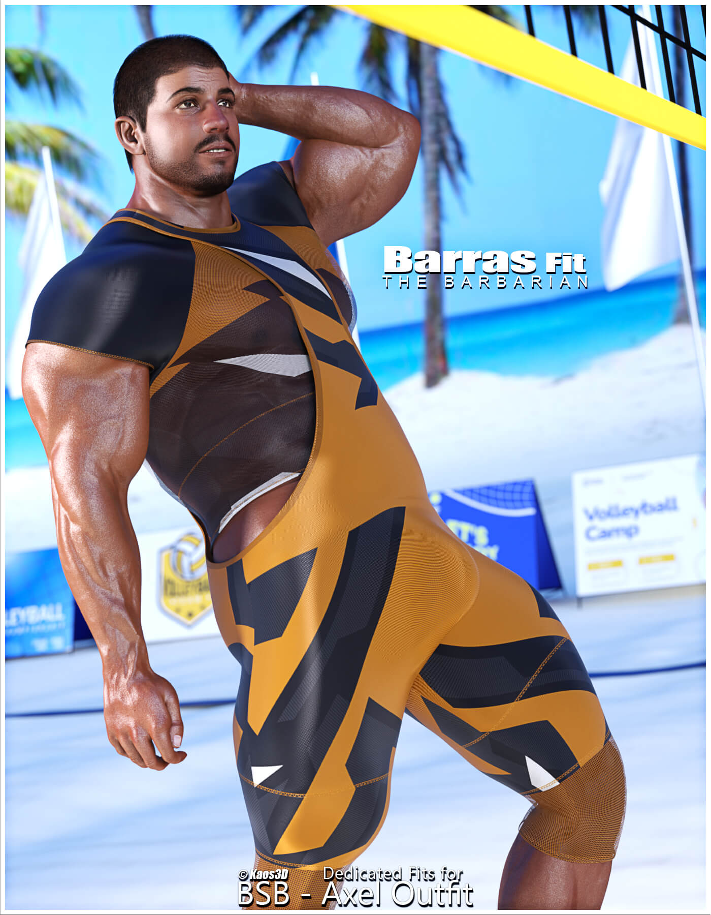 Dedicated Fits for BSB - Axel Outfit - Barras Fit Daz Content by Kaos3D