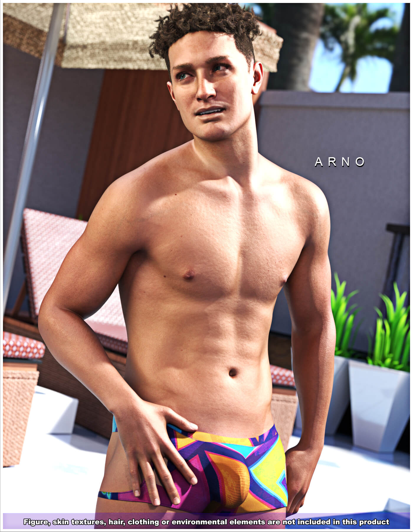 Dedicated Fits for BSB - Backless Trunks - Arno HD Fit Daz Content by Kaos3D