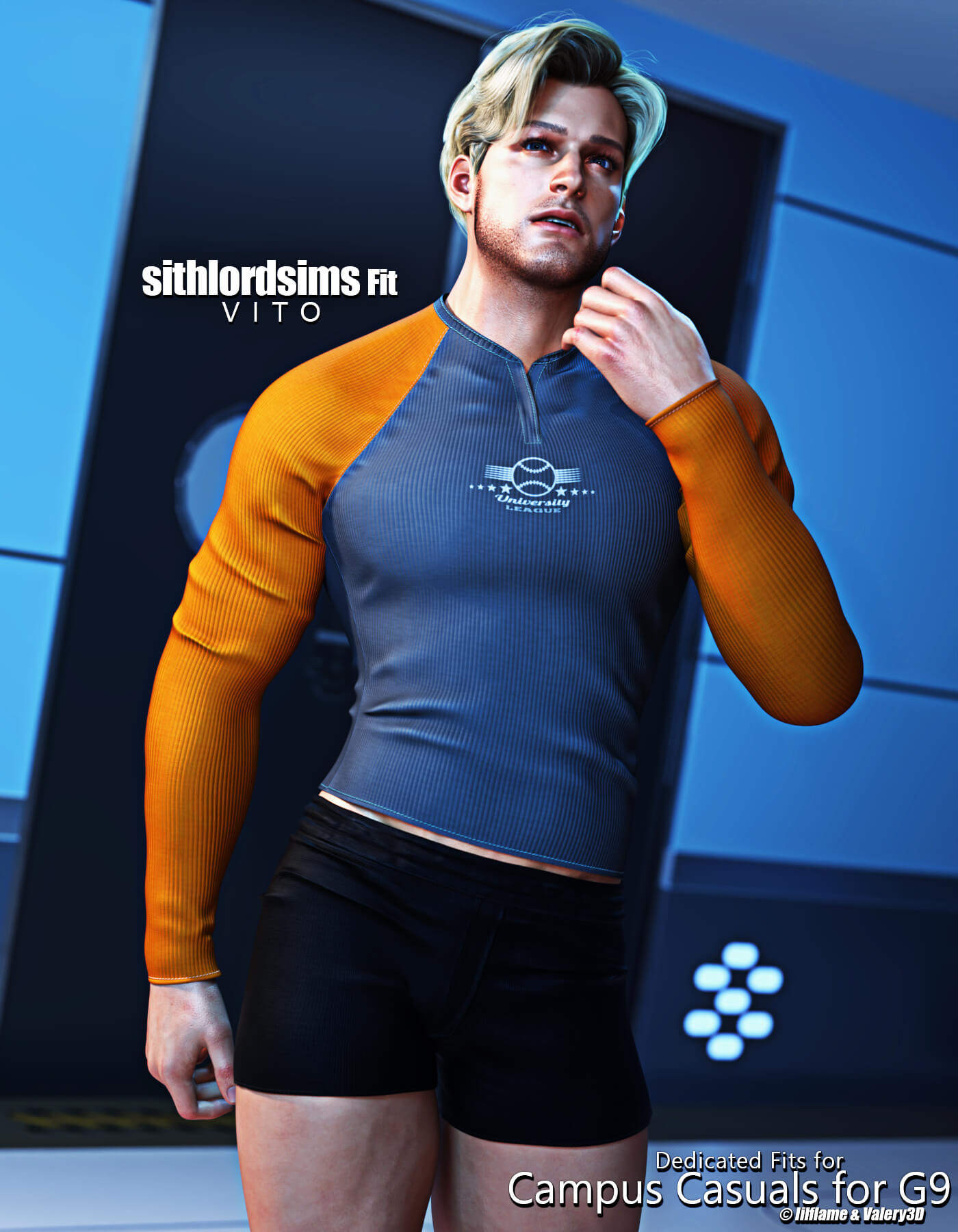 Dedicated Fits for Campus Casuals - Vito Fit Daz Content by Kaos3D