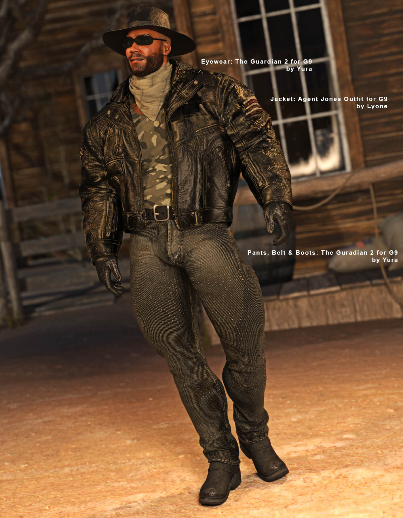 Dedicated Fits - Lone Cowboy Outfit for G9 - CG - Axon HD Daz Content ...