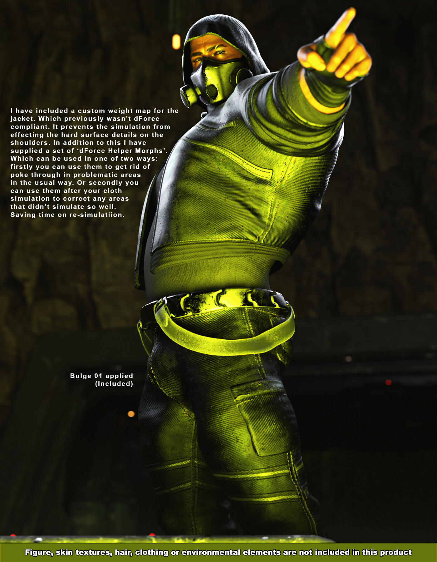 Dedicated Fits - Void Runner Outfit for G9 - CG - Axon HD Daz Content by Kaos3D