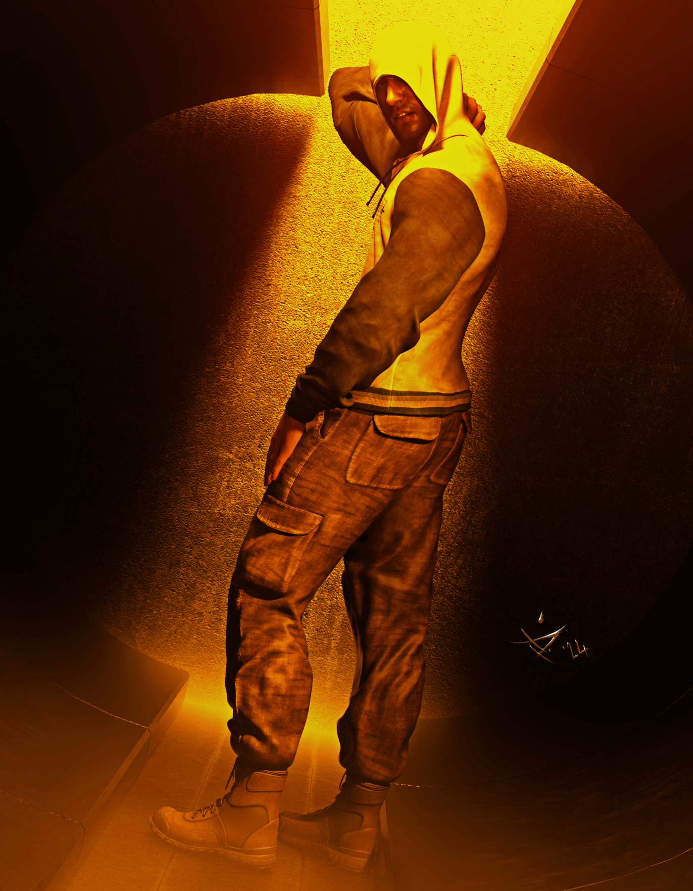 Inner Fire 3D Render, Digital Art by Kaos3D