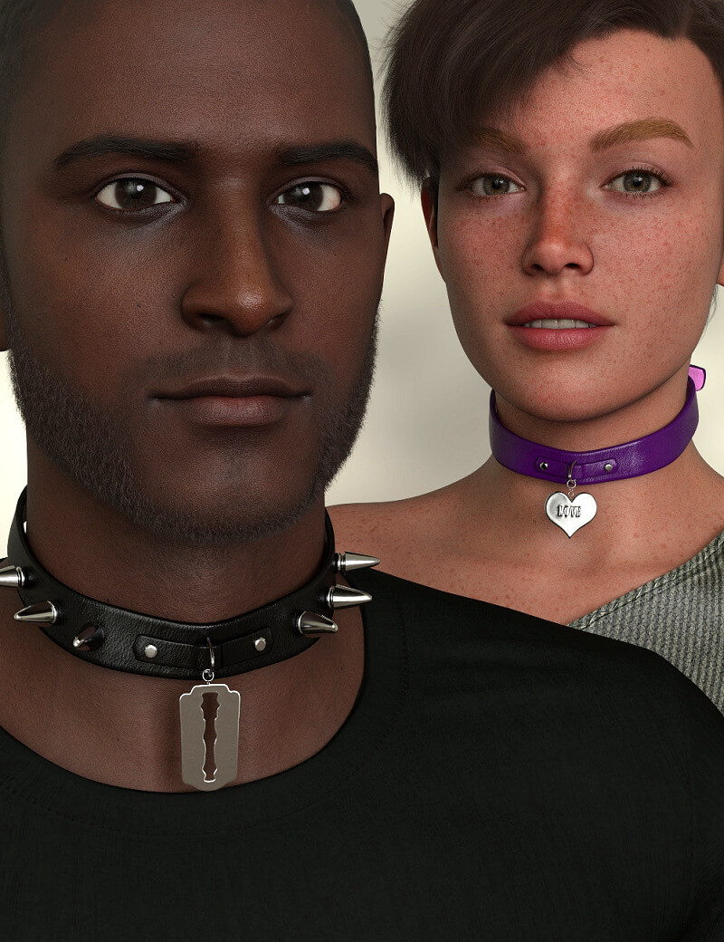 Bondage Choker Genesis 9 - Daz Content by KaRe3D
