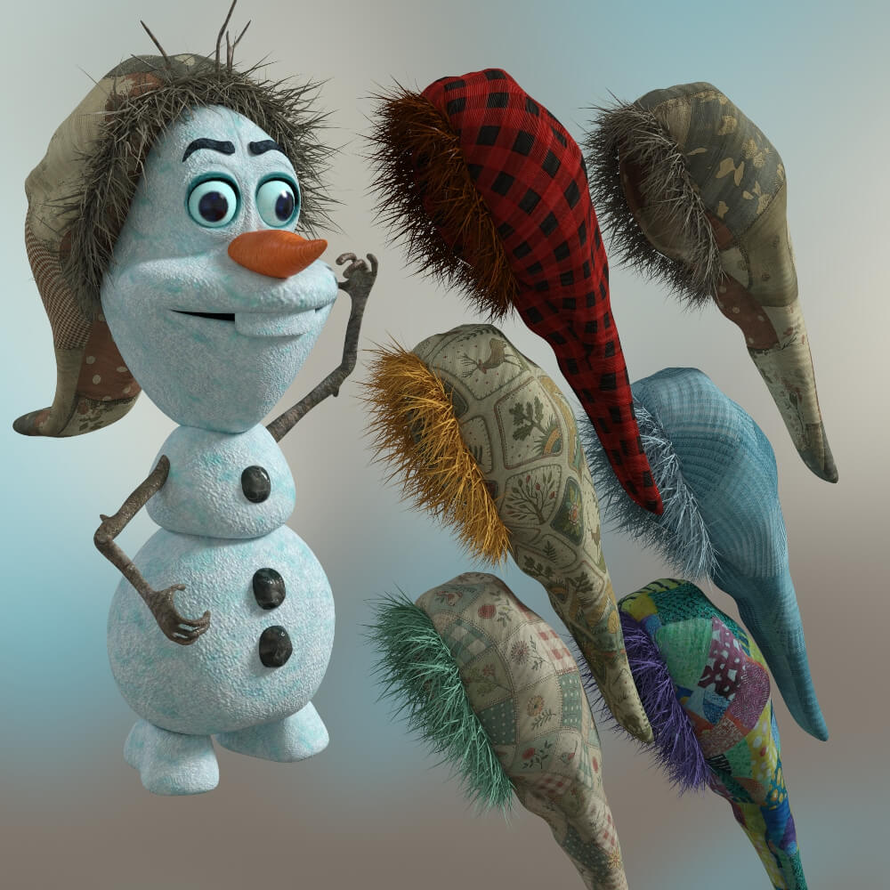 Cap with Hair for Snowy by Marco - Free Poser Content by KaRe3D