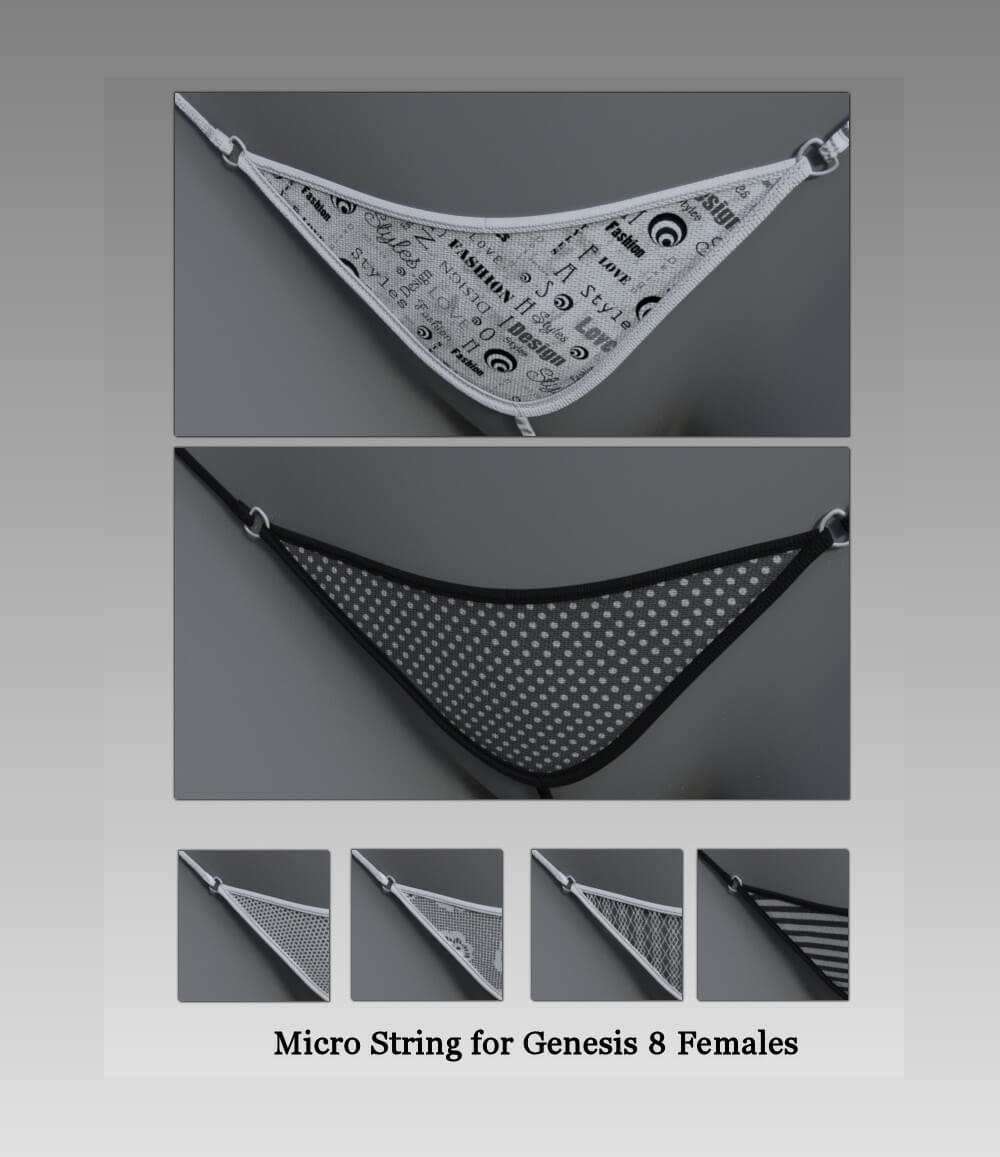 Micro String for Genesis 8 Female - Daz Content by KaRe3D