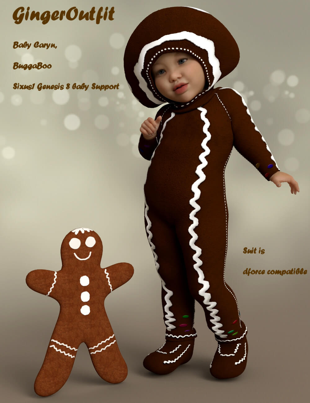 Toddler Ginger Outfit for Genesis 8 Female - Daz Content by KaRe3D