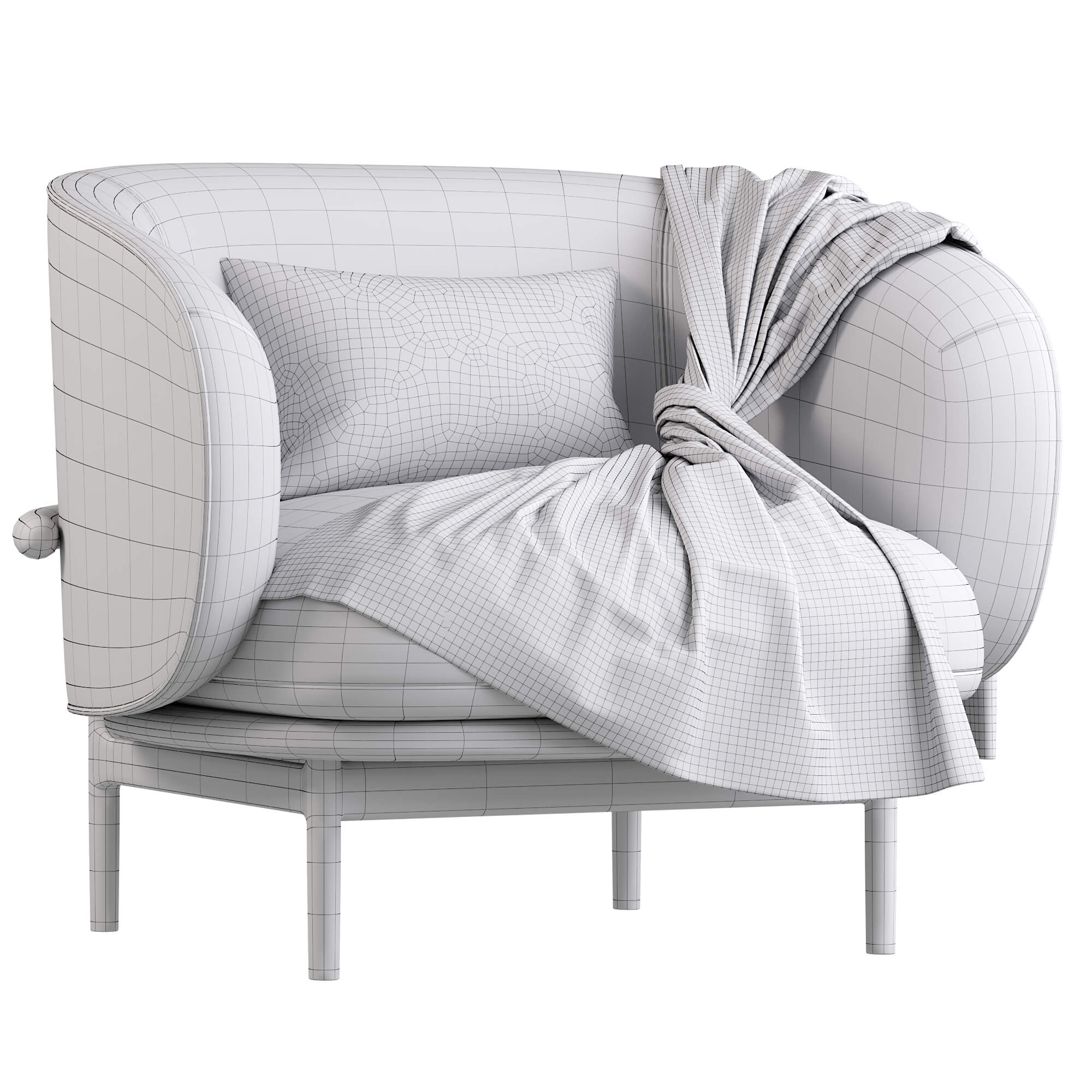 Mela Lounge Trimmed - 3D Model by Karimov Jamshid